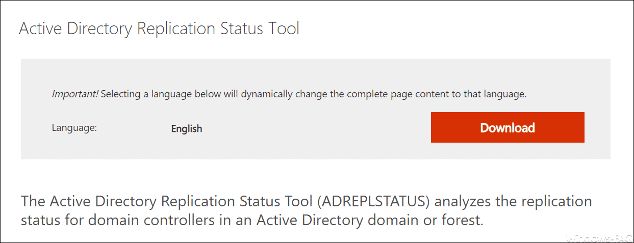 Download Active Directory Replication Status Tool (ADREPLSTATUS) - Windows FAQ