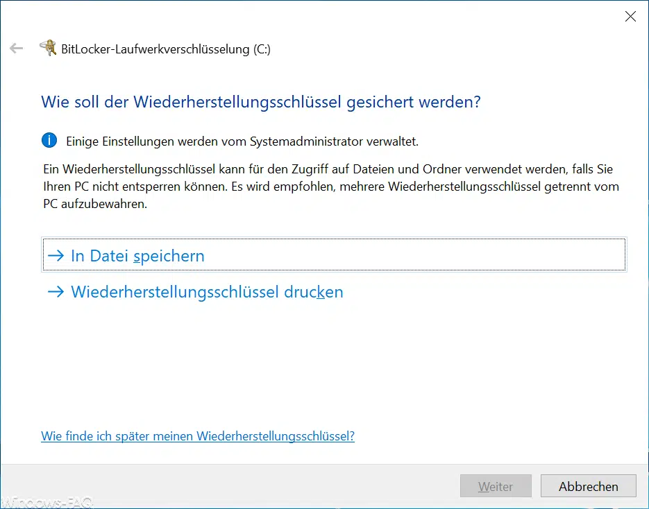 BitLocker Verschlüsselung aktivieren bei Windows 10 - Windows FAQ