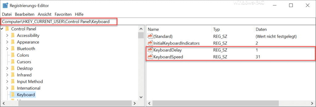 Tastatur Verzögerung und Wiederholrate unter Windows einstellen ...