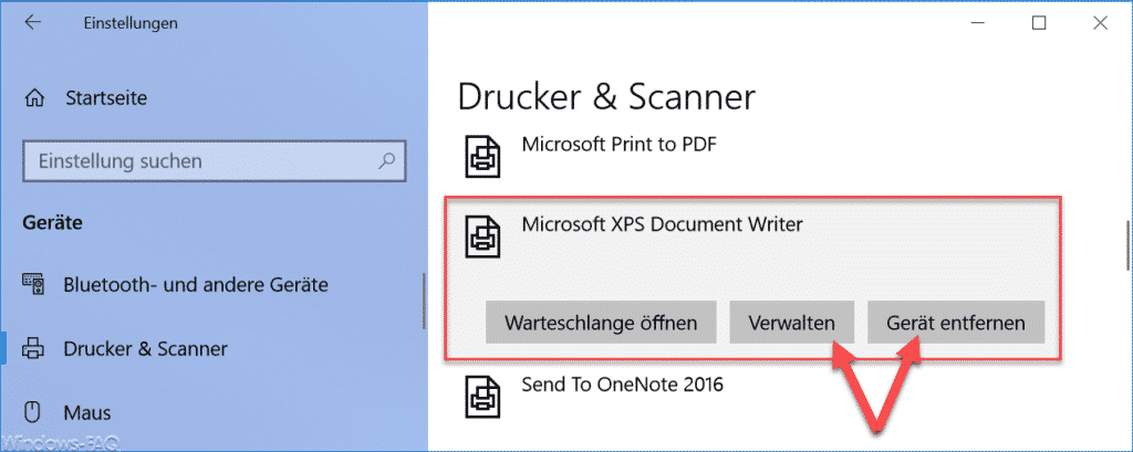 XPS Dokument Writer installieren oder deinstallieren unter Windows ...