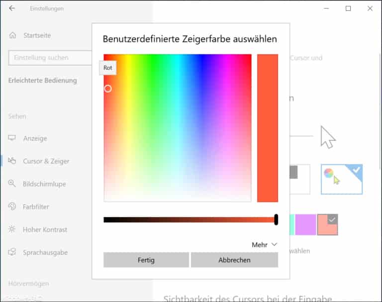 Farbe und Größe des Mauszeiger unter Windows 10 ändern - Windows FAQ