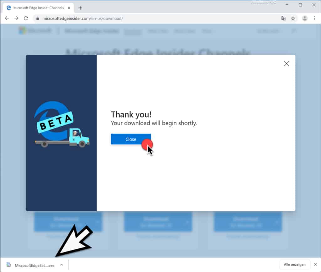 Download und Installation Microsoft Edge Browser Chromium Beta ...
