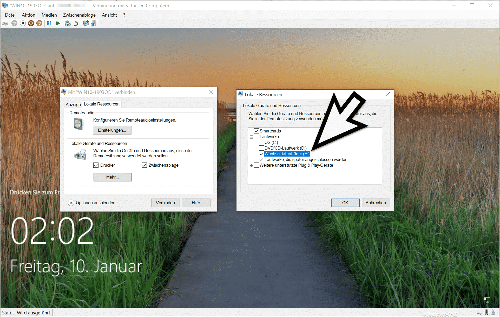 USB-Stick oder Wechseldatenträger in eine Hyper-V VM unter Windows 10 ...