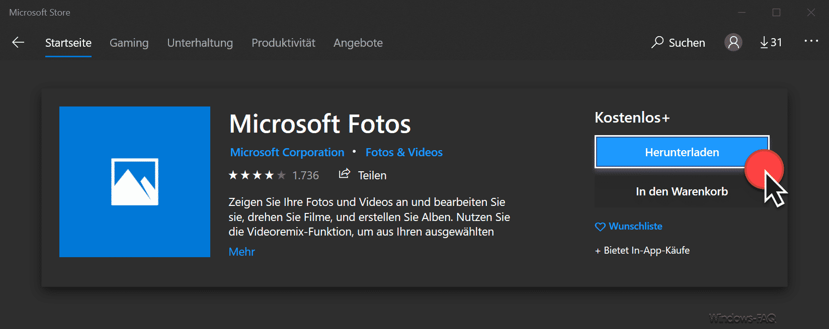 Microsoft Fotos kann nicht gestartet werden oder arbeitet sehr langsam ...