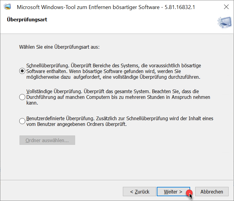 MSRT - Microsoft Windows-Tool zum Entfernen bösartiger Software ...