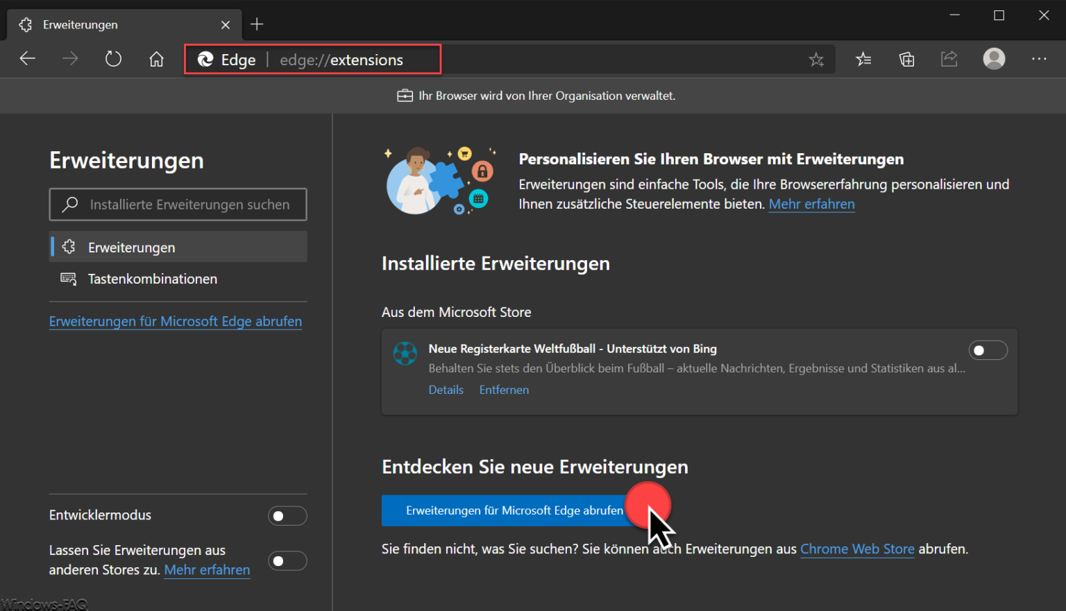 Erweiterungen für Microsoft Edge Chromium (Add-Ons) - Windows FAQ