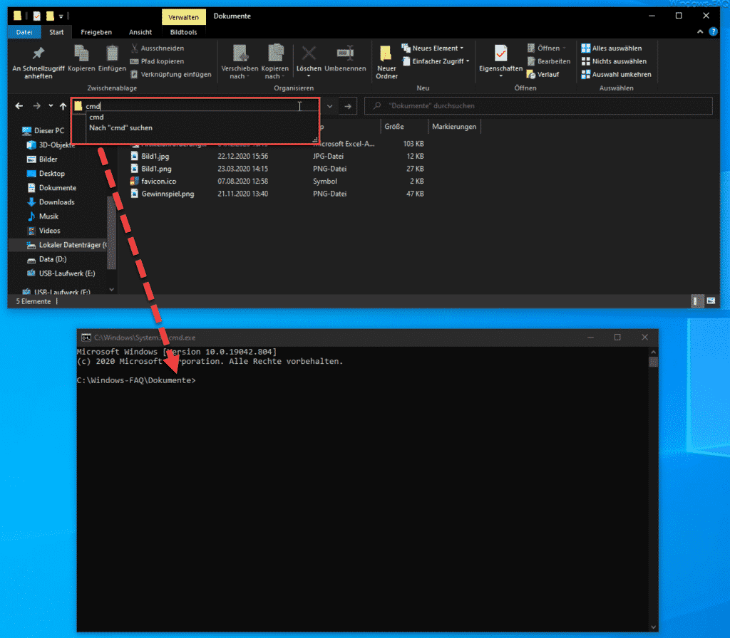 Aktuellen Pfad vom Explorer an CMD übergeben und öffnen - Windows Tipp ...