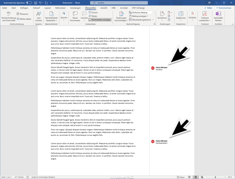Word Kommentare ausblenden - Windows FAQ
