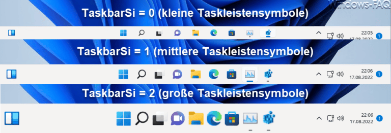 Windows - Größe der Taskleistensymbole - Windows FAQ
