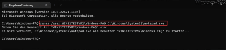 Runas - Programme starten mit einem anderen Benutzerkonto - Windows FAQ