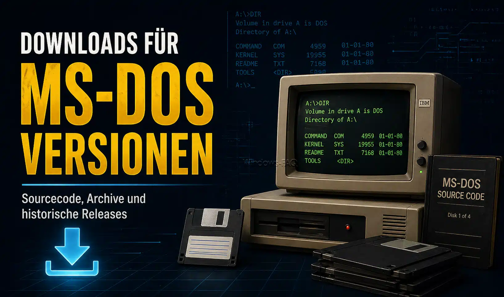 MS-DOS Sourcecode verfügbar: Microsoft öffnet frühe DOS-Versionen und ...